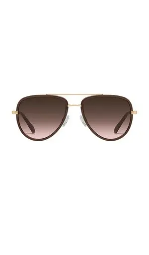 Quay In Medium Aviator Sunglasses - Brown