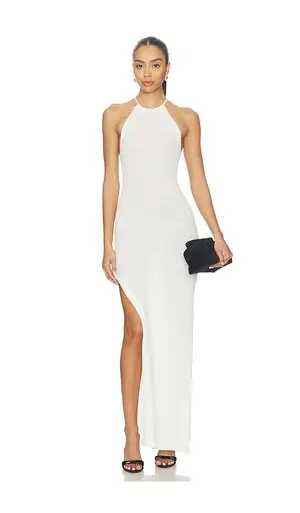 Bardot Larissa Halter Knit Dress - Ivory