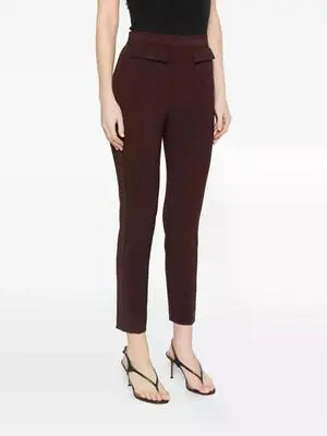 Elisabetta Franchi Trousers In Double Layer Stretch Crêpe With Embroidered Logo