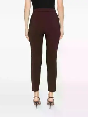 Elisabetta Franchi Trousers In Double Layer Stretch Crêpe With Embroidered Logo