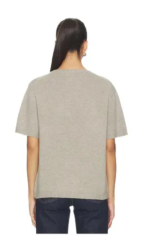 Soft Goat Cashmere Oversized T-shirt - Grey