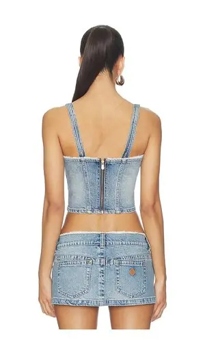 Abrand Denim Saloon Bodice Top