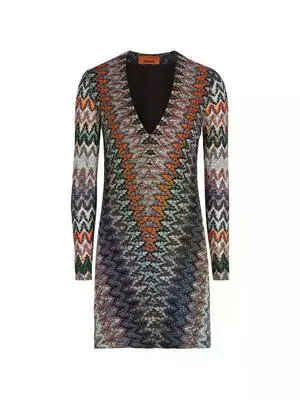 Missoni Patterned Mini Dress - Orange