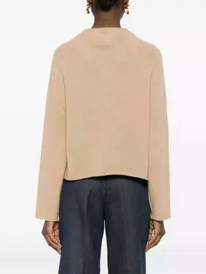 ALLUDE V-neck Cashmere Sweater - Neutrals