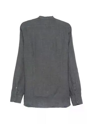 BARBA NAPOLI Grandad-collar Shirt - Grey