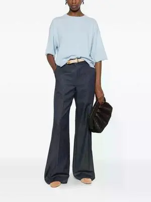 ALLUDE Raw-cut T-shirt
