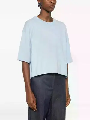 ALLUDE Raw-cut T-shirt