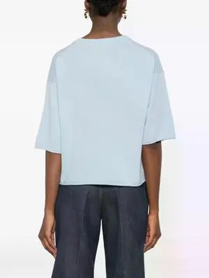 ALLUDE Raw-cut T-shirt