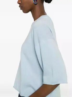 ALLUDE Raw-cut T-shirt