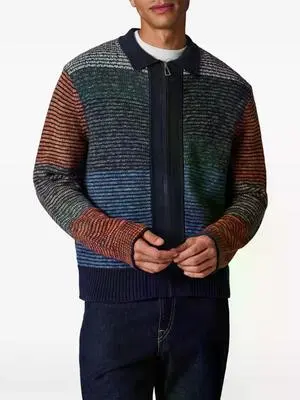 Paul Smith Striped Zip Cardigan