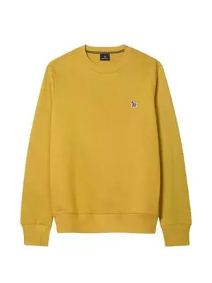 Paul Smith Zebra-patch Crew-neck Sweatshirt - Yellow