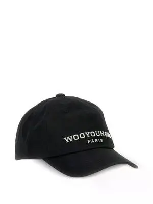 WOOYOUNGMI Embroidered Logo Baseball Cap - Black