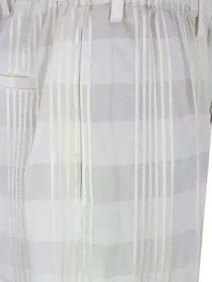 UMA WANG Checked Tapered Trousers - Neutrals