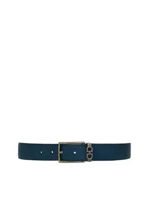 FERRAGAMO Gancini Reversible And Adjustable Belt - Blue