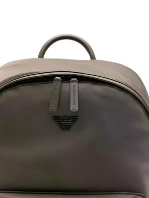 Emporio Armani Logo-plaque Backpack - Brown