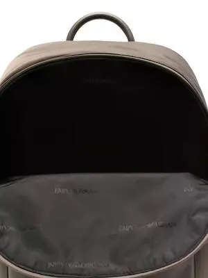 Emporio Armani Logo-plaque Backpack - Brown