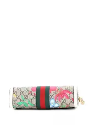Gucci Ophidia Chain Shoulder Bag Flora Gg Coated Canvas Small - Brown