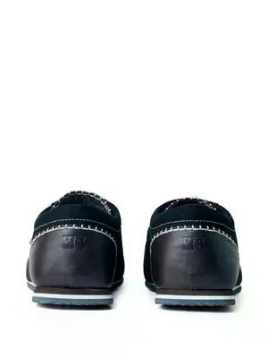 WALES BONNER Paris Stitched Panels Lace-up Sneakers - Black