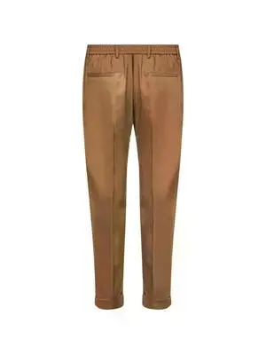 D4.0 Pleated-front Trousers - Brown