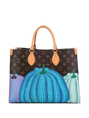LOUIS VUITTON Yayoi Kusama Pumpkins Monogram Canvas Mm Tote Bag - Brown