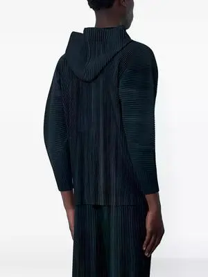 Issey Miyake Pleated Hooded Jacket