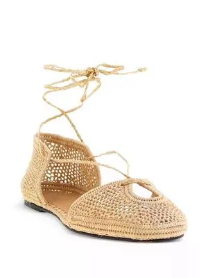 ODISSI Lace-up Flats - Neutrals