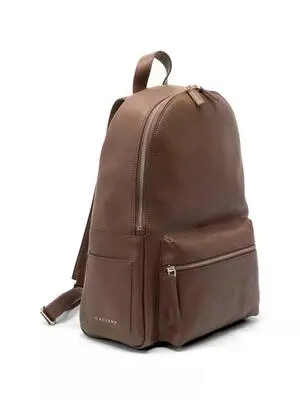 Orciani Laio Leather Backpack - Brown