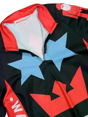 WALTER VAN BEIRENDONCK Graphic Bike Top - Black