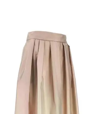 Max Mara Pleated Midi Skirt - Neutrals