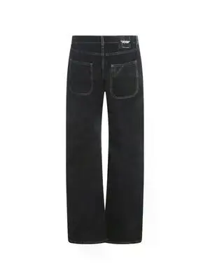 Off-White Logo Patch Denim Trousers