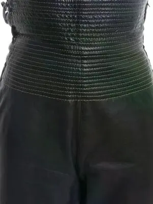Gianfranco Ferre Leather Lace-up Top
