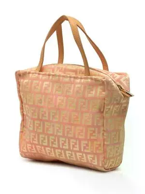 Fendi 2000-2010 Mini Zucchino Canvas Handbag - Pink