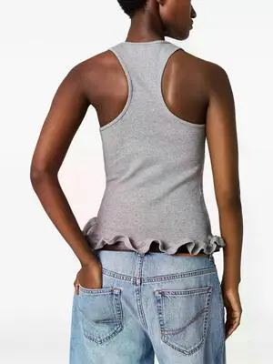 Stella McCartney Ruffled-hem Tank Top - Grey