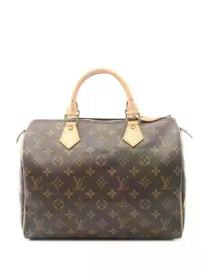 LOUIS VUITTON 2005 Monogram Speedy 30 Boston Bag - Brown