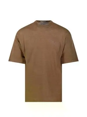 ROBERTO COLLINA Crew-neck T-shirt - Brown