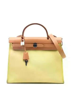 Hermès 2012 Toile Herbag Zip 31 Satchel - Brown