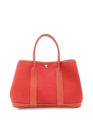 Hermès 2016 Toile And Negonda Garden Party 30 Tote Bag - Red