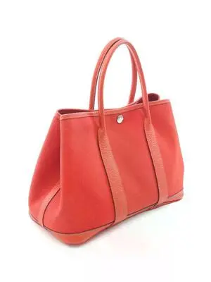 Hermès 2016 Toile And Negonda Garden Party 30 Tote Bag - Red