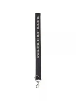 Rick Owens Temple Ring Keychain - Black
