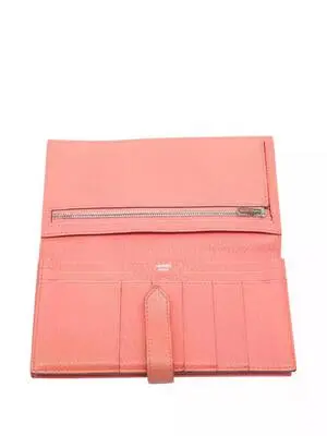 Hermès 2020 Chevre Mysore Bearn Wallet Long Wallets - Pink