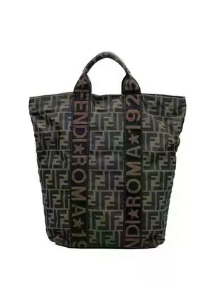 Fendi Zucca Canvas Roma 1925 Shopping Tote Bag - Brown