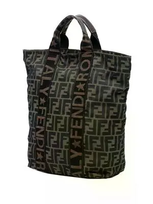 Fendi Zucca Canvas Roma 1925 Shopping Tote Bag - Brown