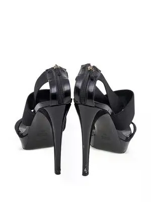 Fendi Leather Platform Stretch Sandals