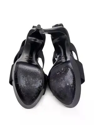 Fendi Leather Platform Stretch Sandals
