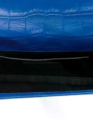 Saint Laurent 2015 Croc Embossed Monogram Kate Clutch