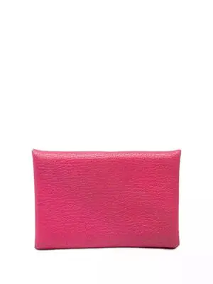 Hermès 2009 Chevre Mysore Calvi Card Holder - Pink
