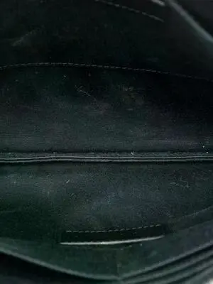 Saint Laurent Croc Embossed Leather Monogram Document Holder
