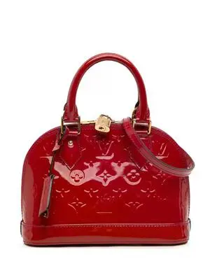 LOUIS VUITTON 2013 Monogram Vernis Alma Bb Satchel - Red