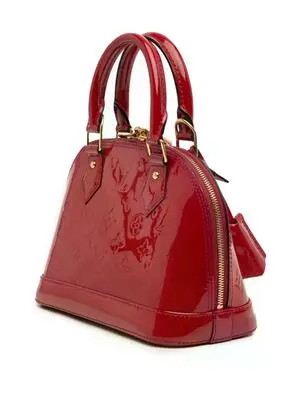 LOUIS VUITTON 2013 Monogram Vernis Alma Bb Satchel - Red