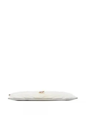 Saint Laurent 2020 Grain De Poudre Chevron Monogram Clutch Bag